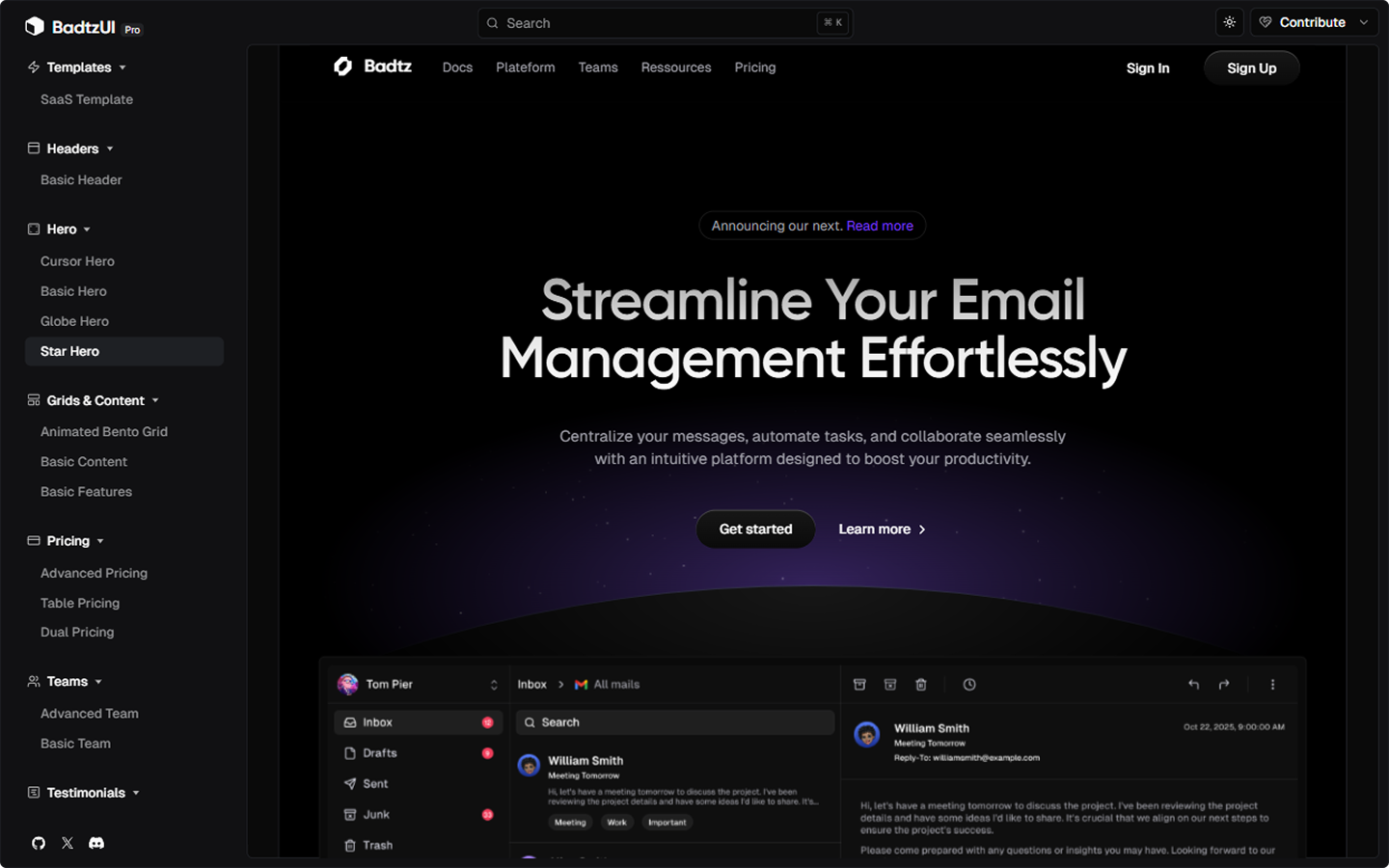 Build faster. Convert better. - BadtzUI